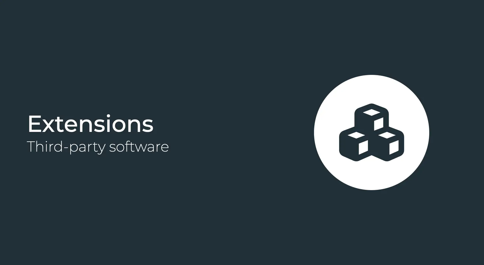 Extensions | Third-party software